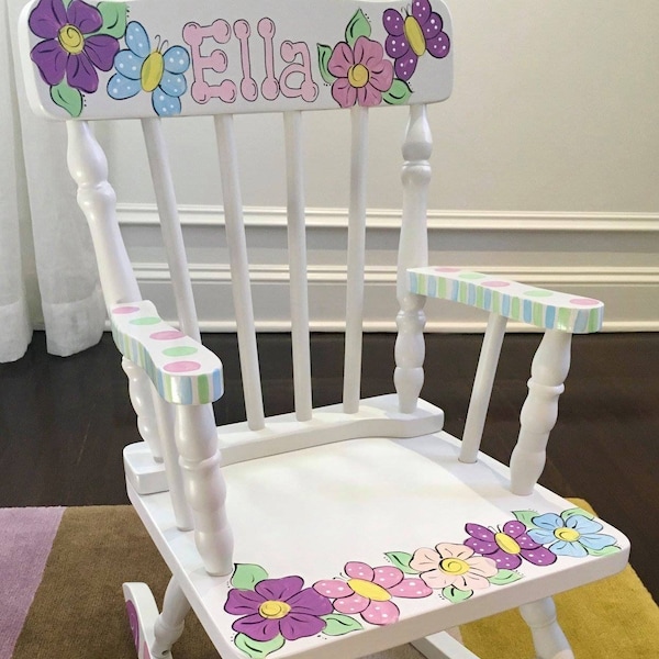 Painted Rocking Chair - Etsy