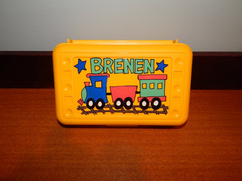 Train Theme Party Favor Personalized Pencil Box - Etsy