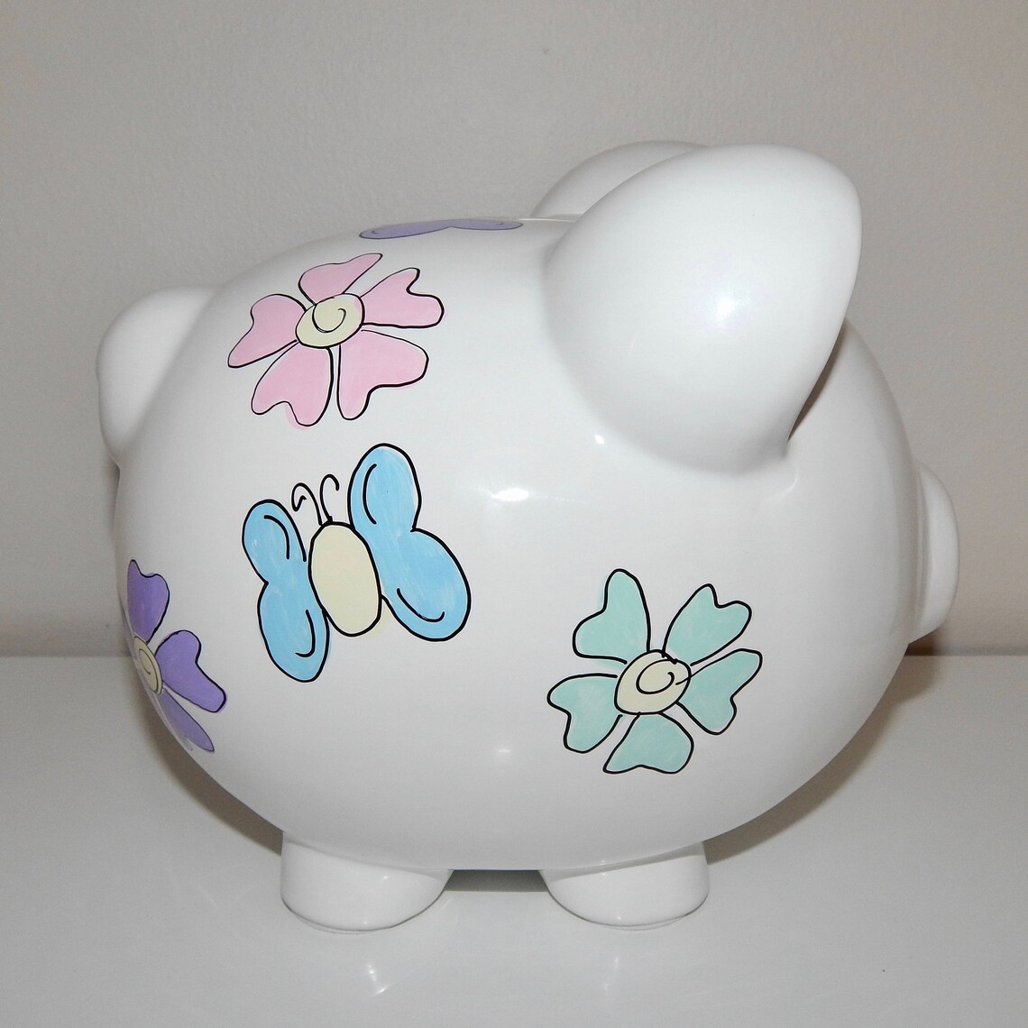 Large Ceramic Piggy Bank - Etsy