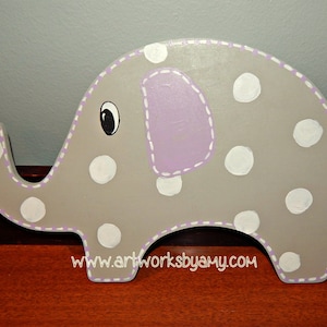 Hand Painted Wood Elephant Door Sign - Etsy