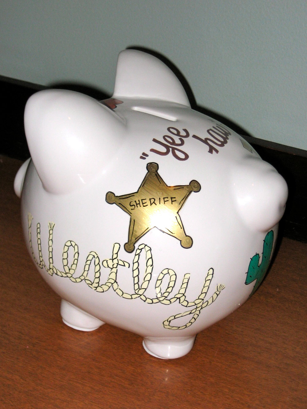 Cowboy Theme Piggy Bank - Etsy