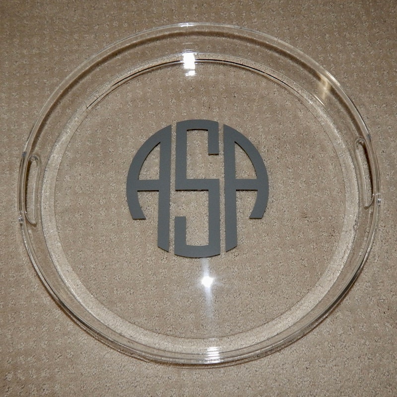Acrylic Monogram Tray - Etsy