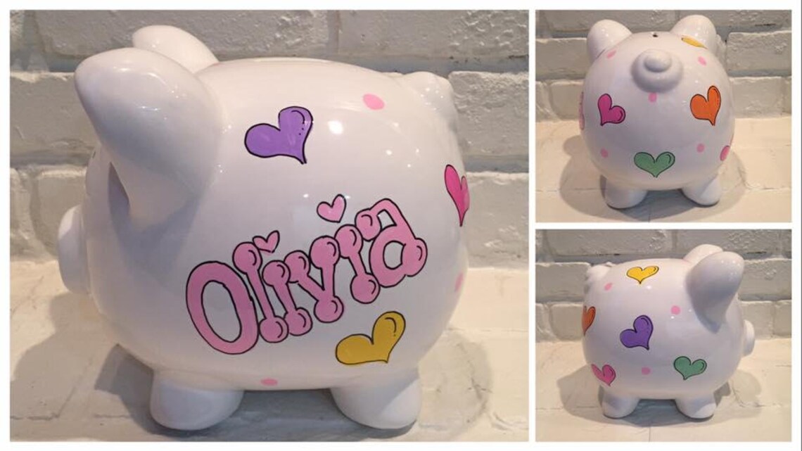 Large Ceramic Piggy Bank - Etsy