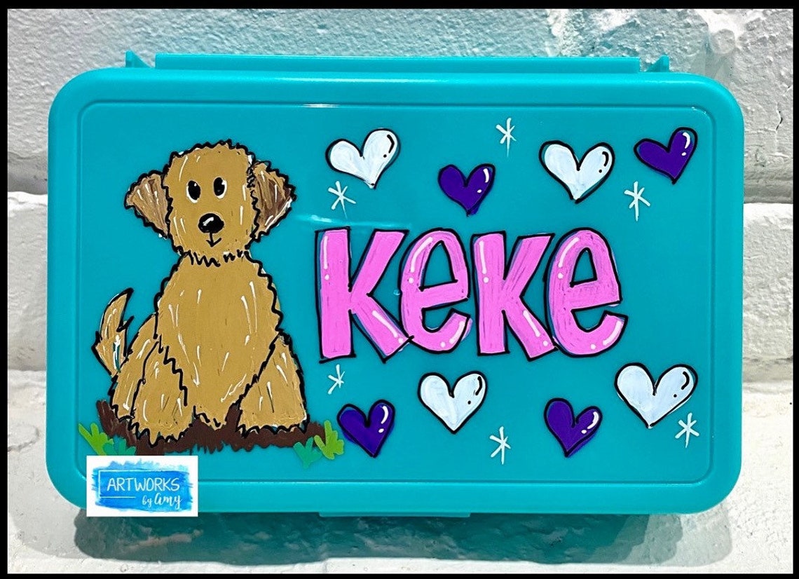 Personalized Pencil Box Hand Painted - Etsy