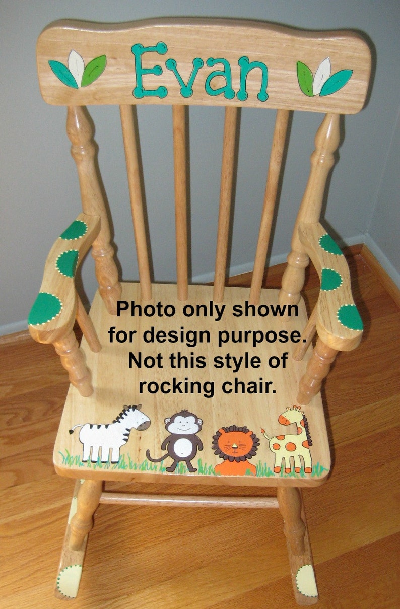 Personalized and Hand Painted Rocking Chair. - Etsy