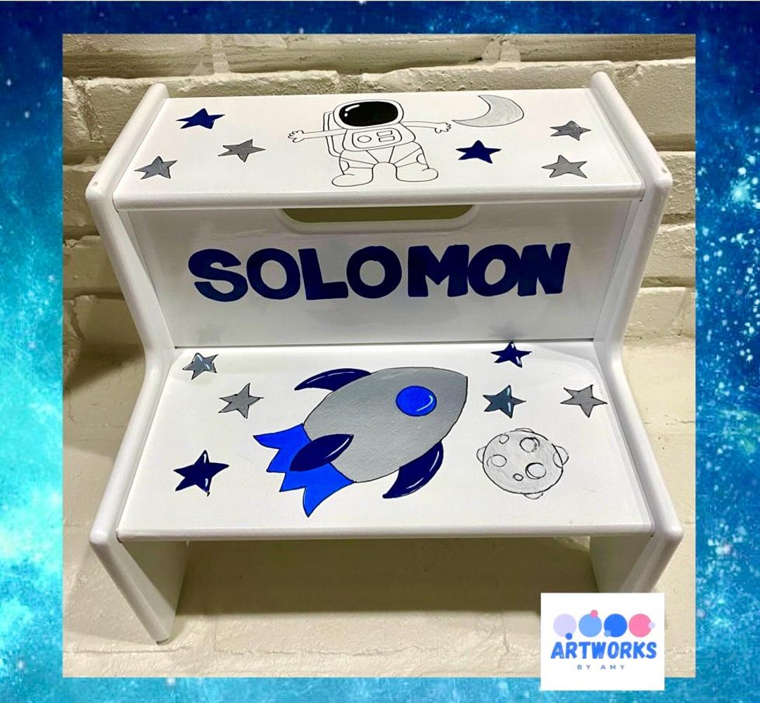Space or Airplane Design Two-step Stool - Etsy
