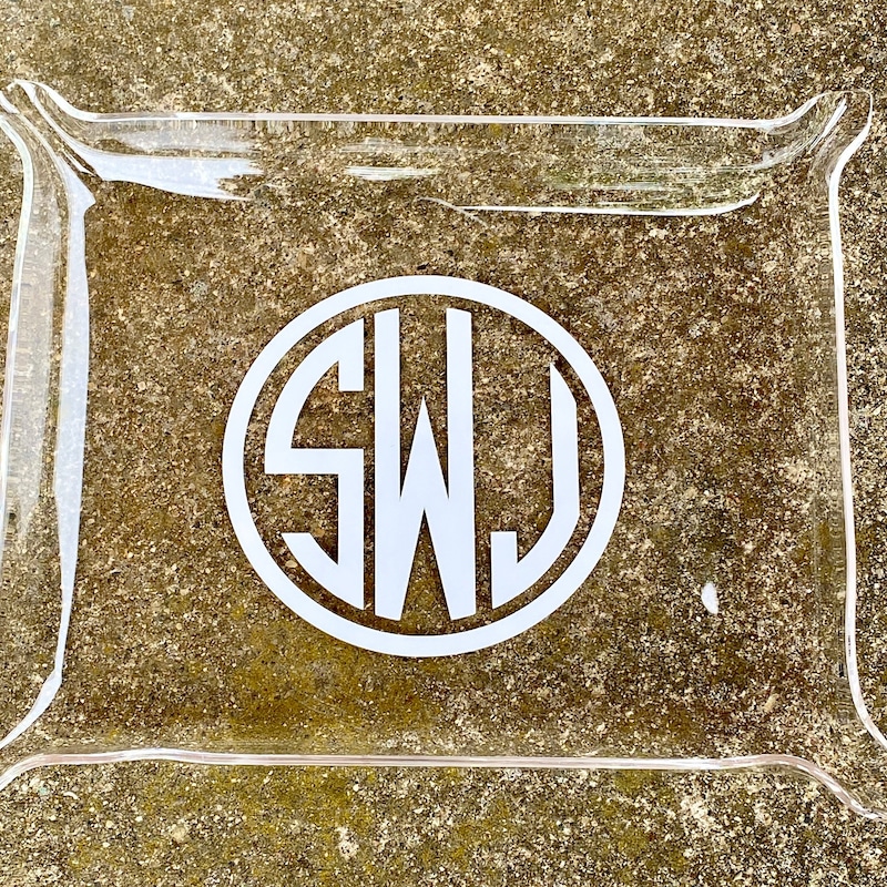 Acrylic Monogram Tray - Etsy