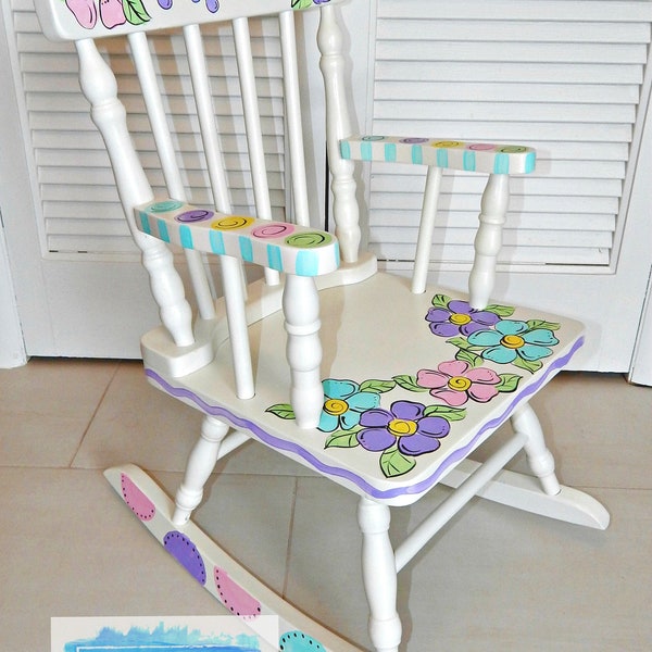 Floral Rocking Chair - Etsy