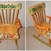 Safari Animal Children's Personalized and Hand Painted Rocking Chair - Etsy