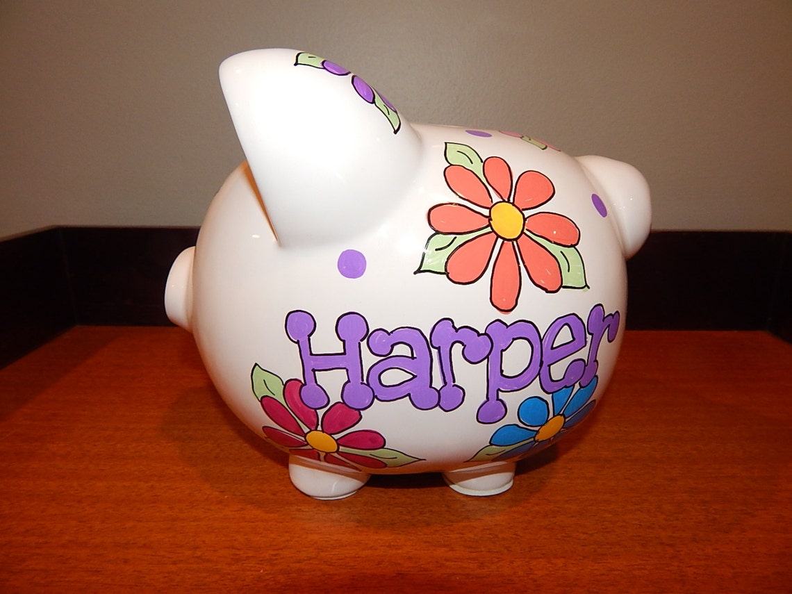 Large Ceramic Piggy Bank - Etsy