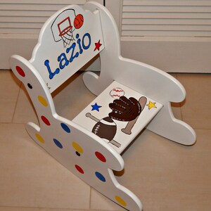 Personalized and Hand Painted Rocking Chair. - Etsy