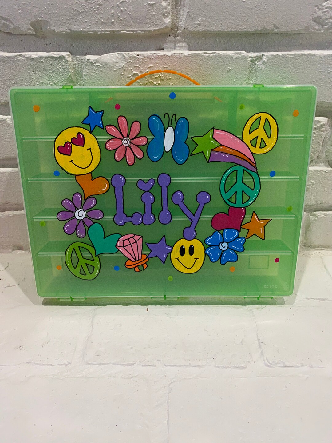 Lime Green Craft Organizer Box - Etsy