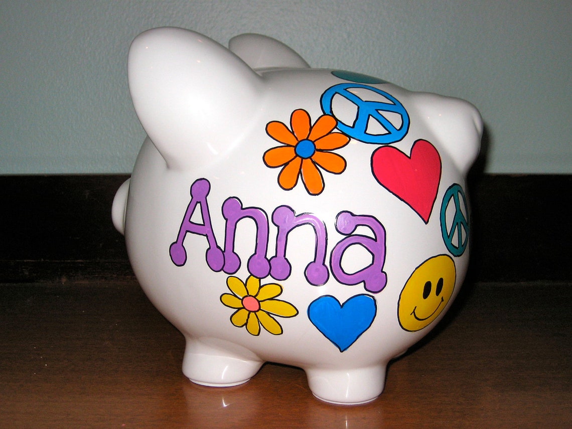 Large Ceramic Piggy Bank - Etsy