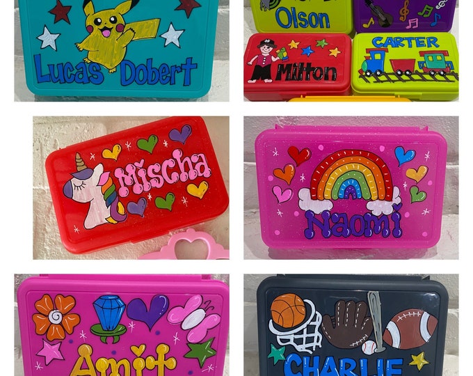 Personalized Pencil Box Hand Painted | Etsy