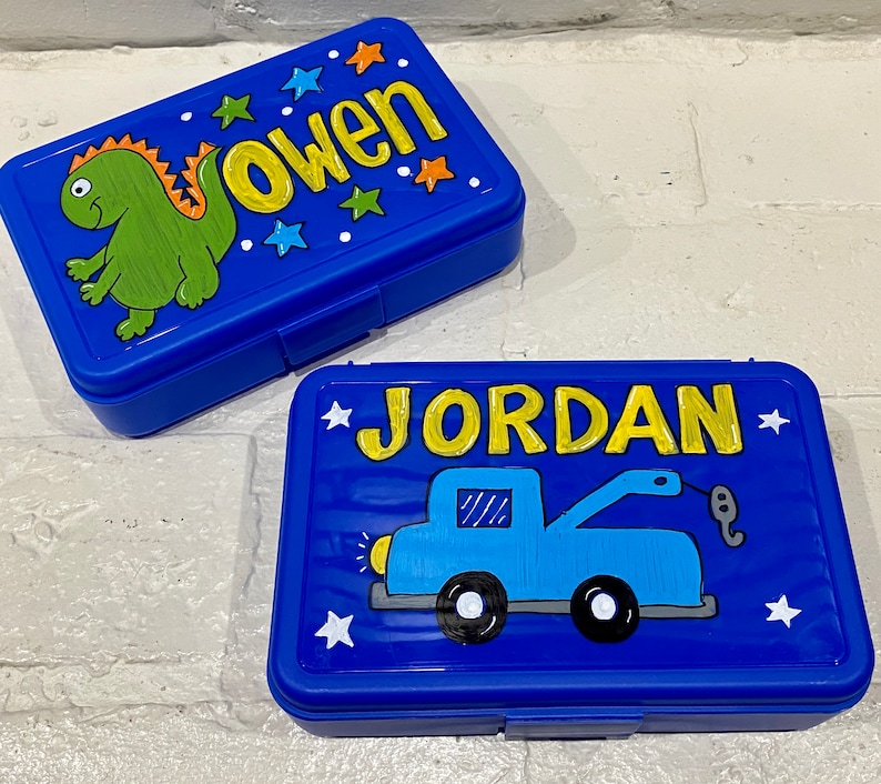 Personalized Pencil Box Hand Painted - Etsy
