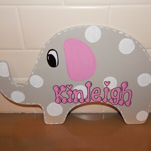 Hand Painted Wood Elephant Door Sign - Etsy