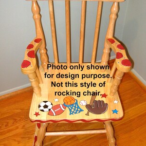 Personalized and Hand Painted Rocking Chair. - Etsy