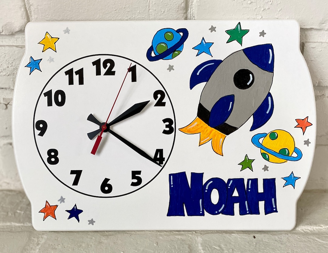 Personalized Wall Clock for Kids - Etsy