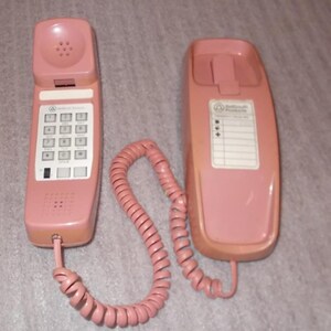 Pink Princess Phone is a Bell South Push Button Wall or Desk Land Line ...