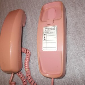 Pink Princess Phone is a Bell South Push Button Wall or Desk Land Line ...