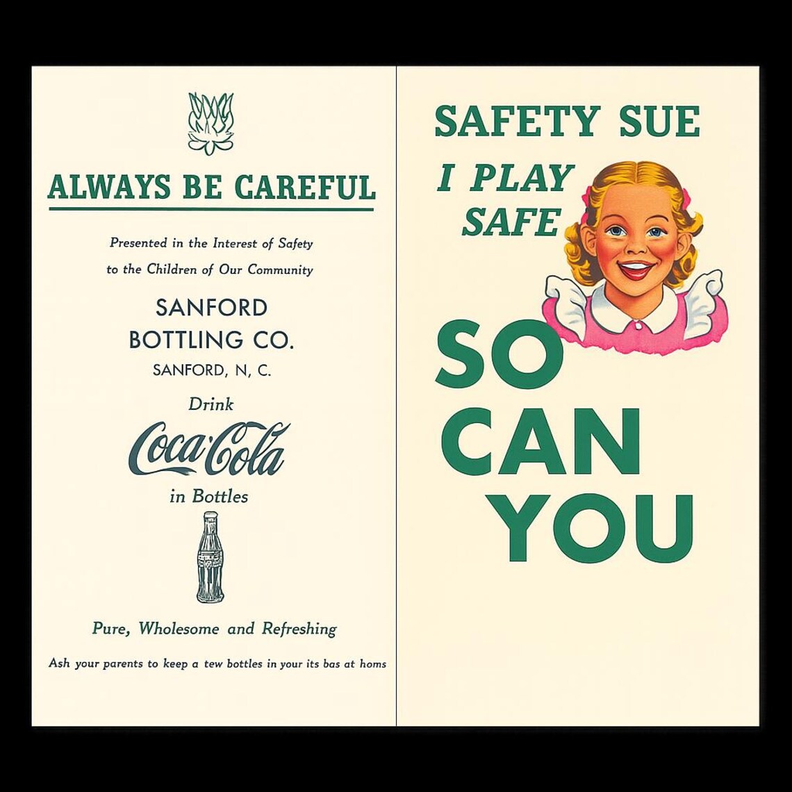 Vintage 1951 Coca Cola Safety Sue Booklet in Original Mailer - Etsy