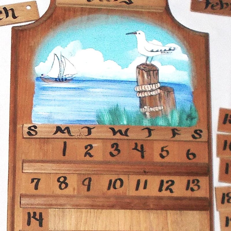Wooden Calendar - Etsy