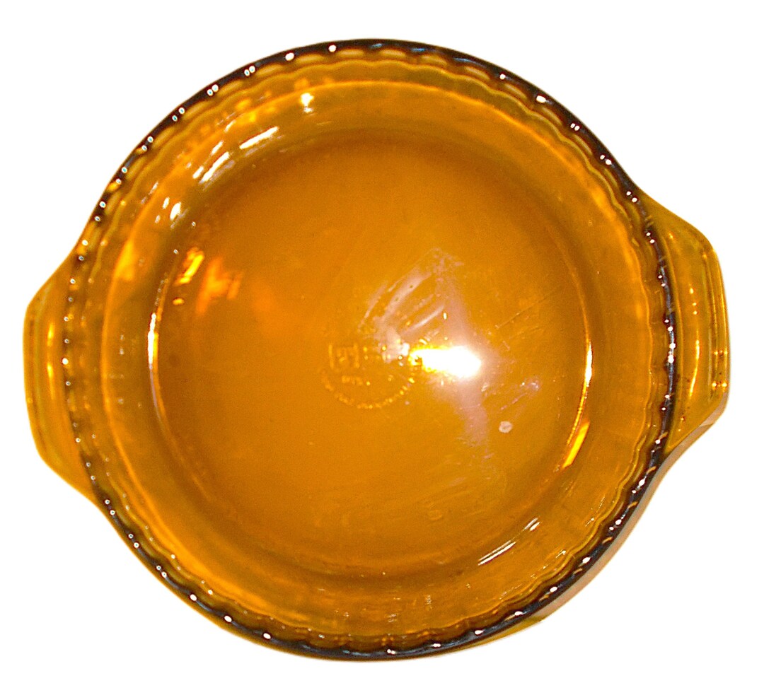Vintage Fluted Pie Pan is Amber Glass Bakeware by Anchor Hocking - Etsy