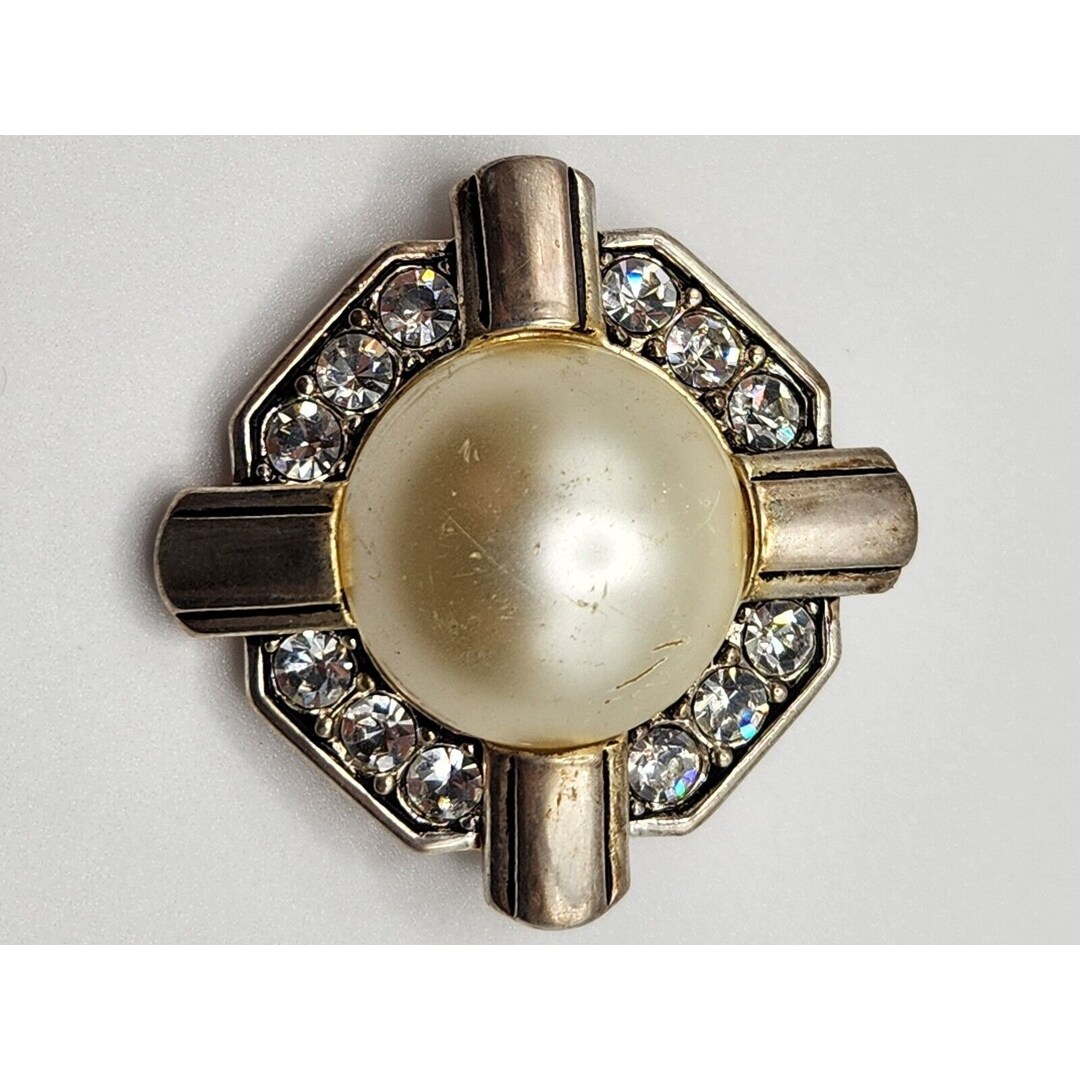 Franklin Mint Jackie Kennedy Collection Pendant Brooch Crystal's Glass ...