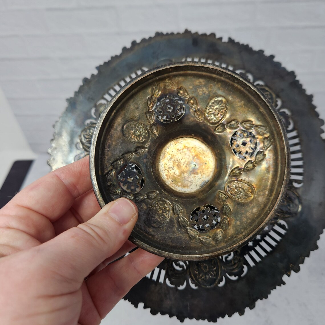 Antique 19th Century Old Sheffield Plate Silver Plate Tazza / Compote ...