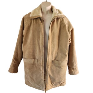 Vintage Mens 1970s JLC Leather REVERSIBLE Suede Faux Shearling Coat Sz ...