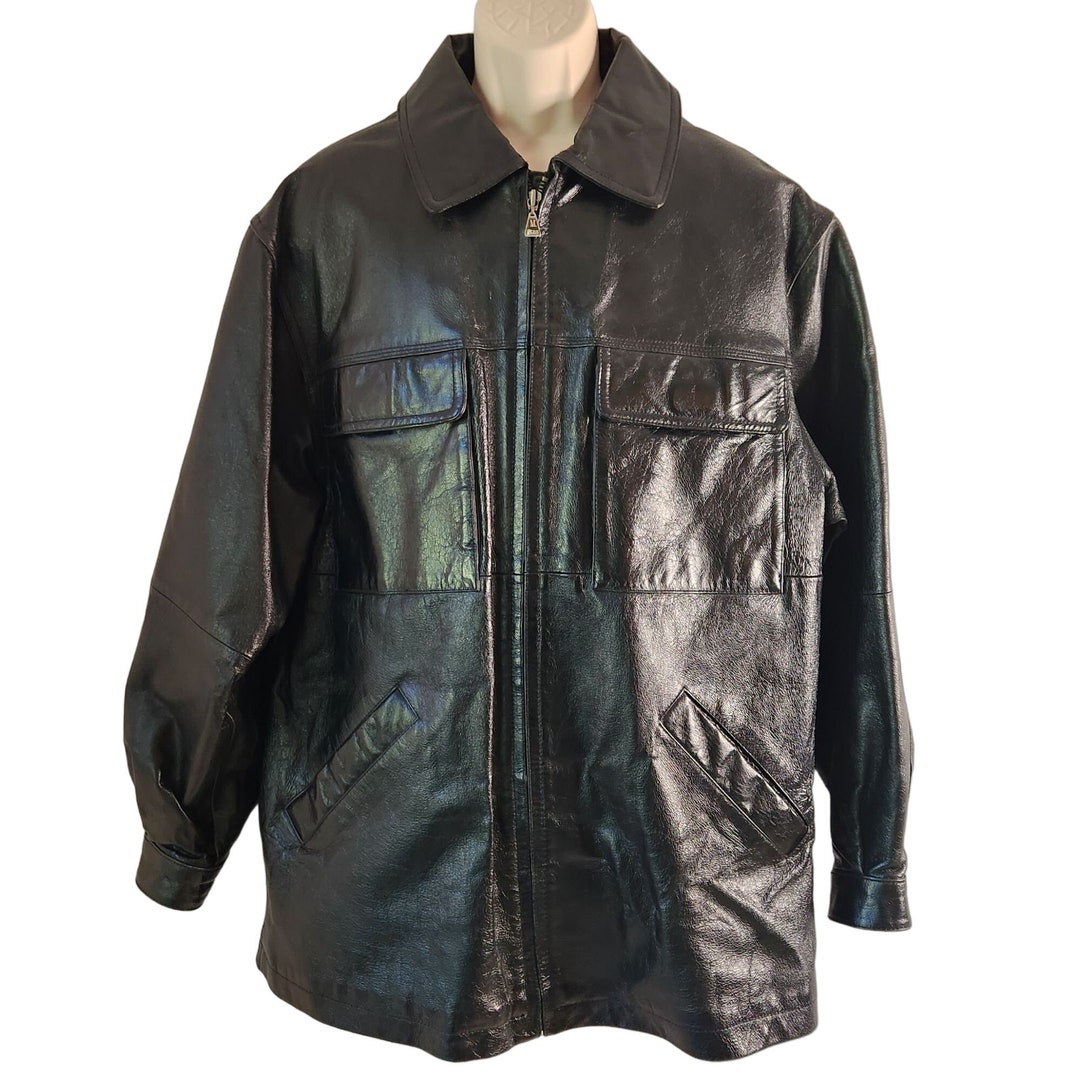 Vintage M. JULIAN Wilsons Black Leather Mens Jacket Medium Large ...