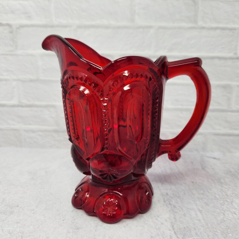 Footed Glass Pitcher - Etsy