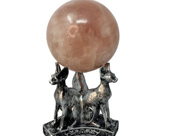 Gold Sphynx Cat Sphere Stand Gothic Crystal Ball Holder Altar Decor - Etsy