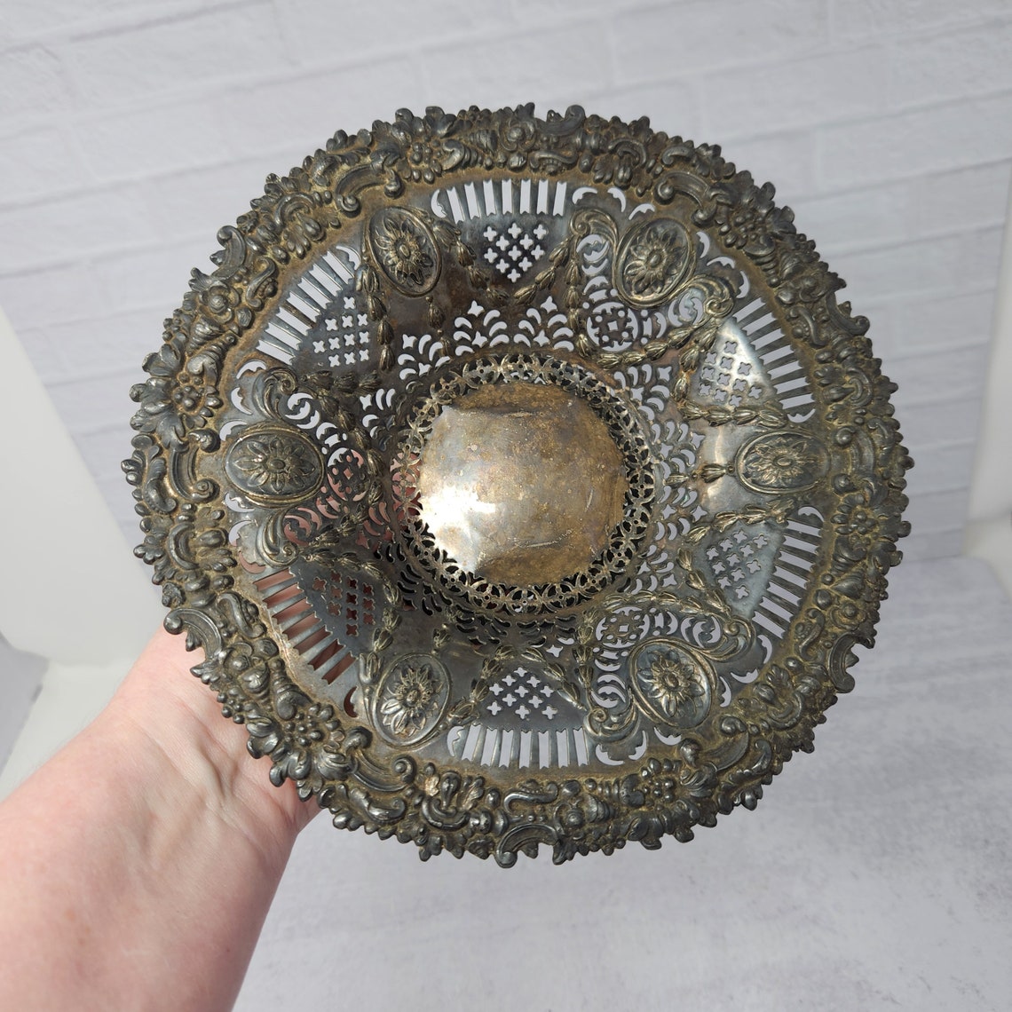 Antique 19th Century Old Sheffield Plate Silver Plate Tazza / Compote ...