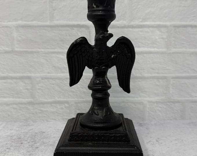 Vintage EMIG Flying EAGLE Candle Stick Holder Ornate Cast Iron Look ...