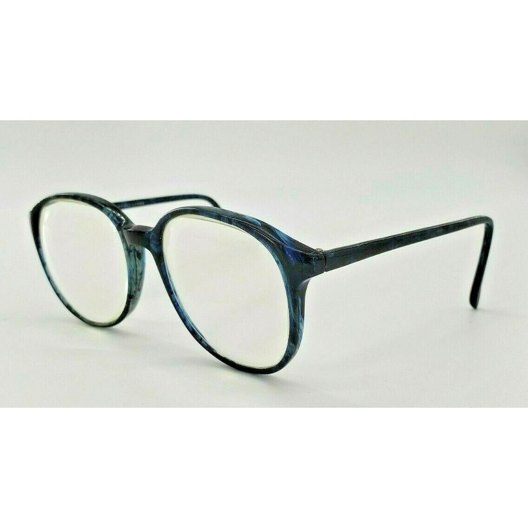 Vintage Retro Eye Glasses Eyeglass Frame Kenmark Pegasus Blue Round 50 ...