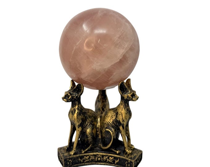 Gold Sphynx Cat Sphere Stand Gothic Crystal Ball Holder Altar Decor - Etsy