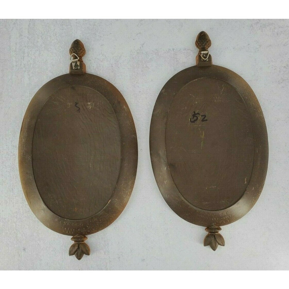 Vintage Syroco Puritan Pilgrim Wall Plaques, Mid-century Colonial Decor ...