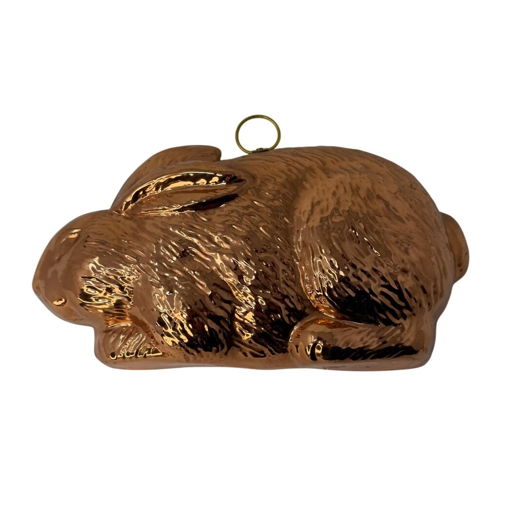 Vintage Copper RABBIT Gelatin Molds Bunny Jello Cake Mold Hanging Wall ...