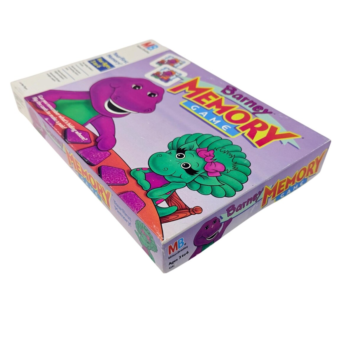 Vintage Barney Memory Game Milton Bradley Complete 1990s Kids Board ...