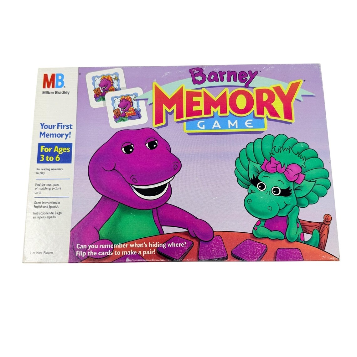 Vintage Barney Memory Game Milton Bradley Complete 1990s Kids Board ...
