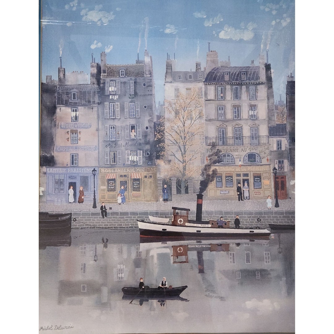 Michel Delacroix Le Canal Fine Art Signed Lithograph Print ...