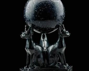 Gold Sphynx Cat Sphere Stand Gothic Crystal Ball Holder Altar Decor - Etsy