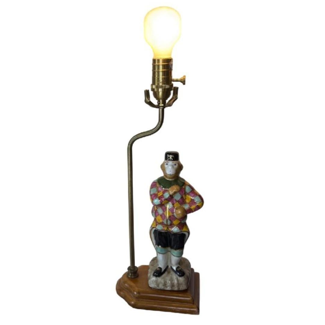 Vintage Accent 22.5" Chinoiserie Monkey Decorative Table Lamp Oriental ...