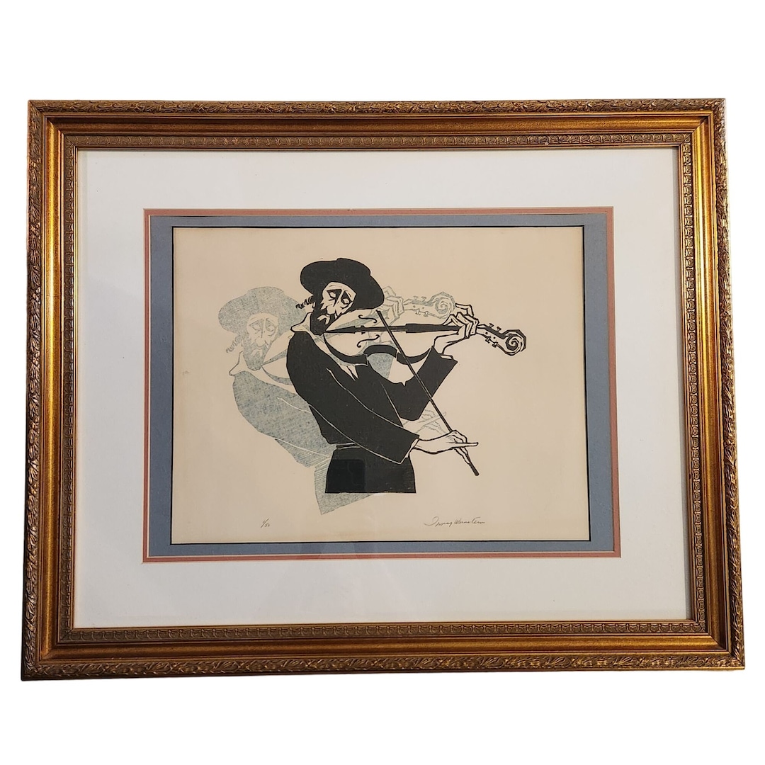 Original Signed / Numbered Print Fiddler Fidler by Irving Weinstein 1/ ...
