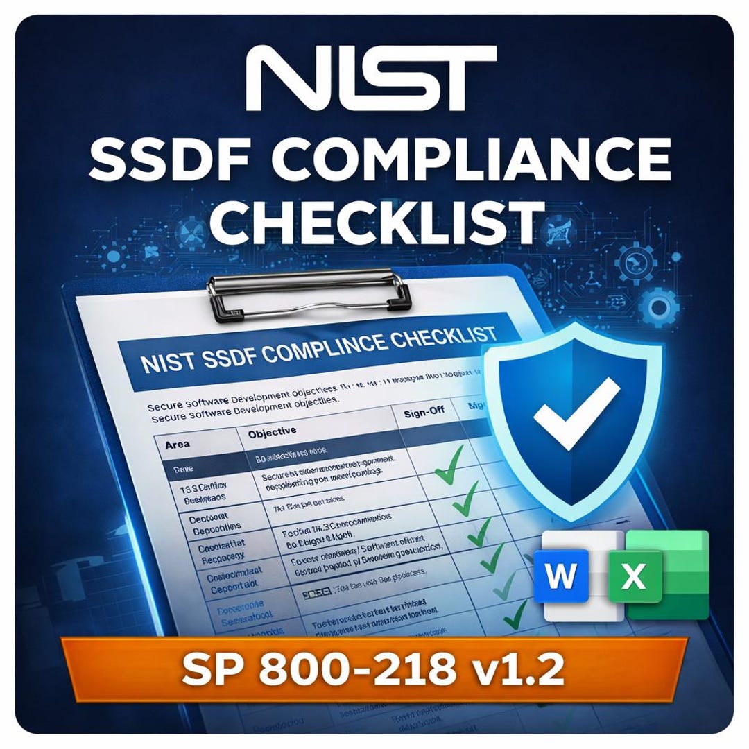 NIST SSDF Compliance Checklist | SP 800-218 V1.2 (digital Download) - Etsy