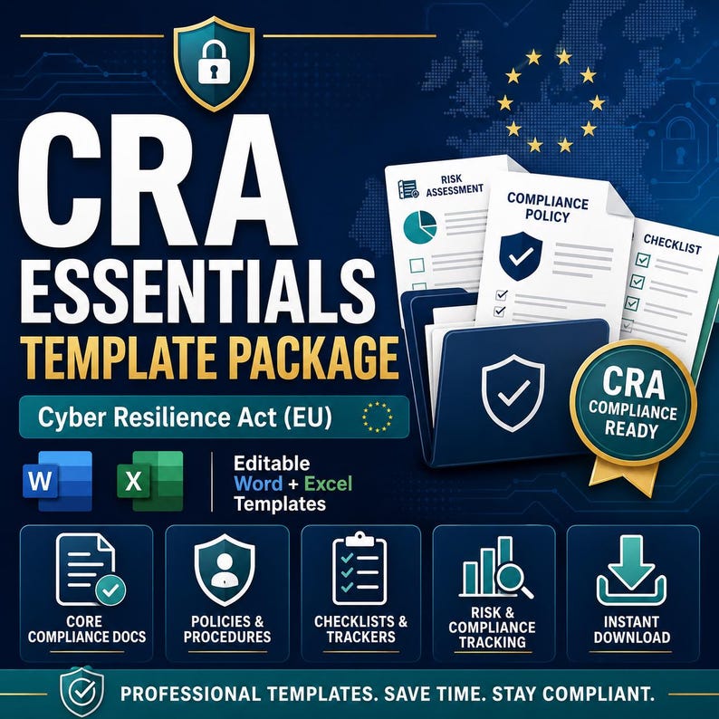 CRA Essentials Template Package | EU Cyber Resilience Act Compliance ...