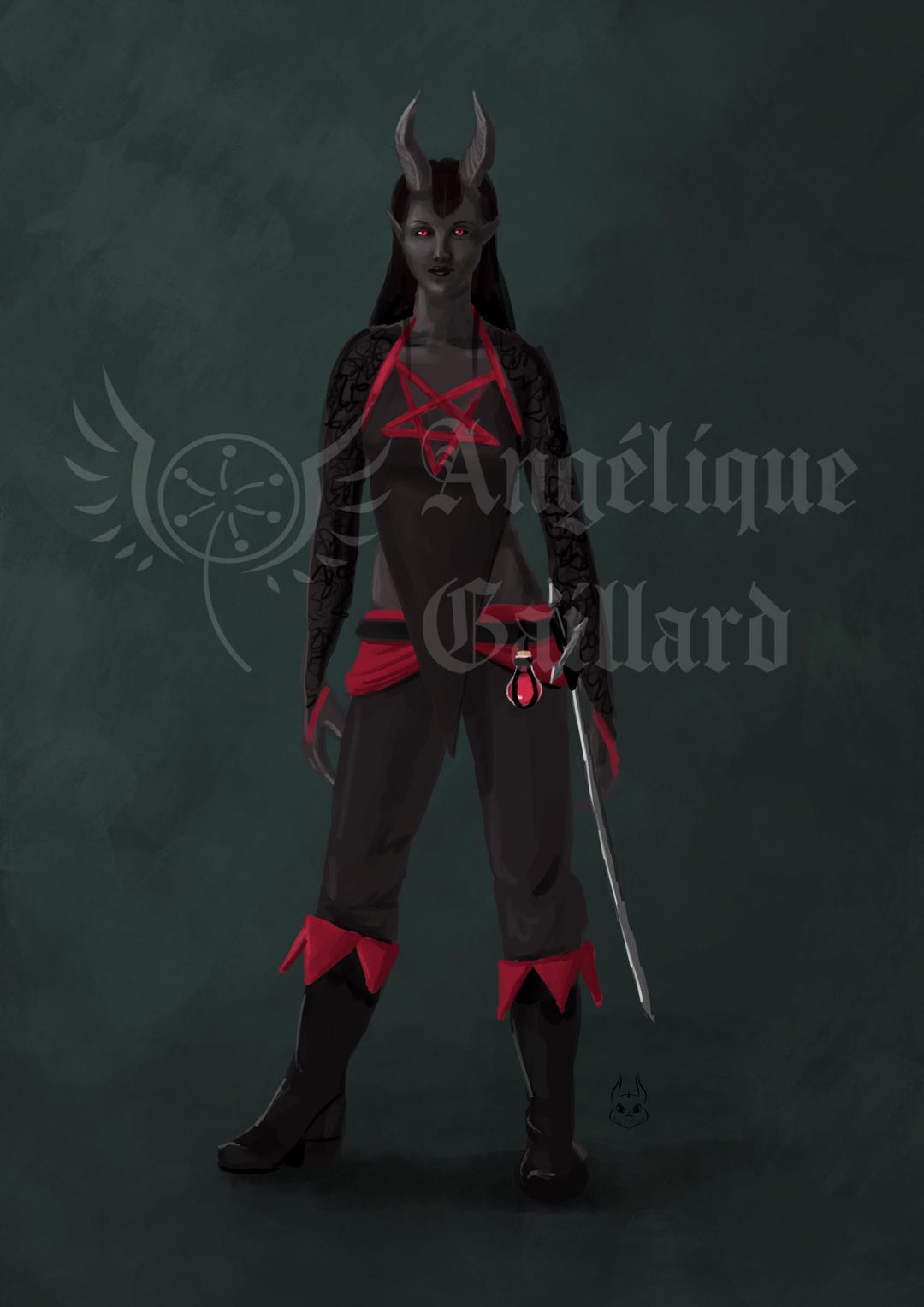 Digital Dnd Charater Illustration Full Body + Token PNG - Etsy