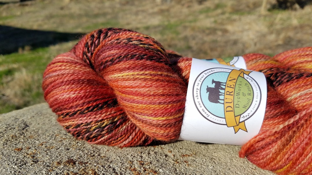 Non-superwash Peruvian Highland Wool Yarn, 437 Yards, Hand Dyed, Light ...