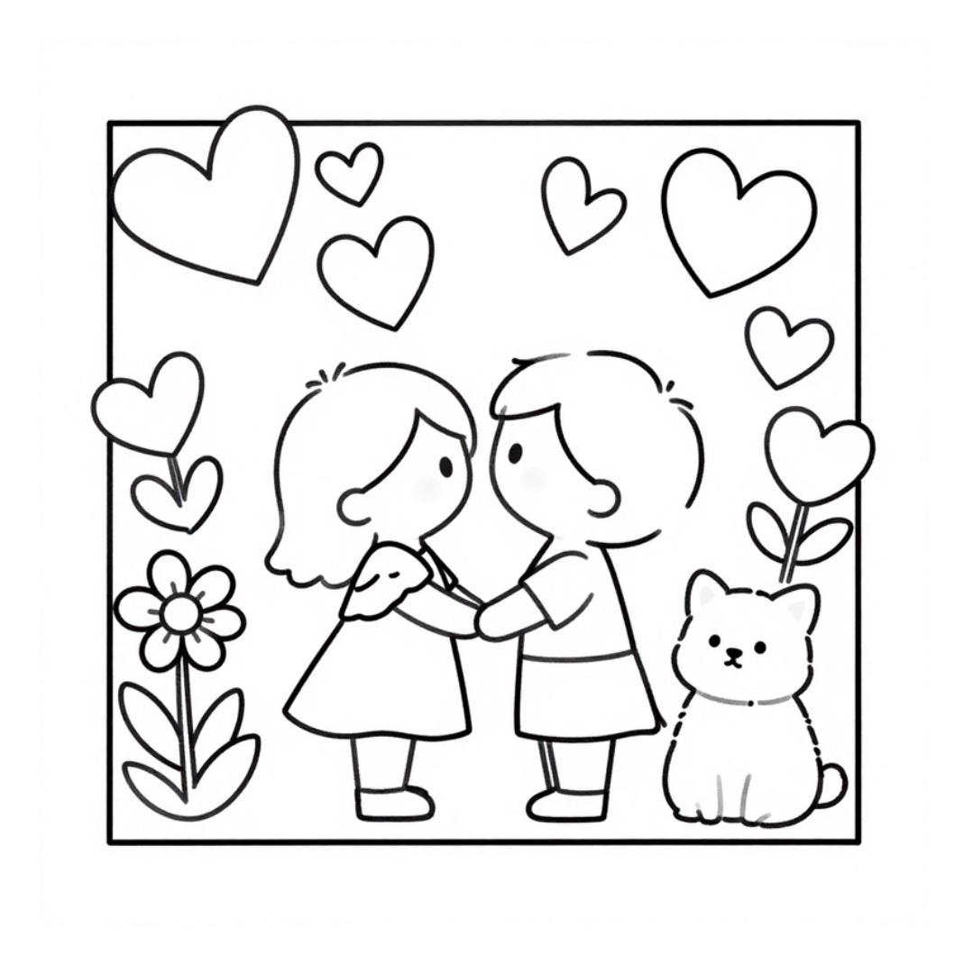 Valentine’s Day Coloring Pages Instant Digital Download - Etsy